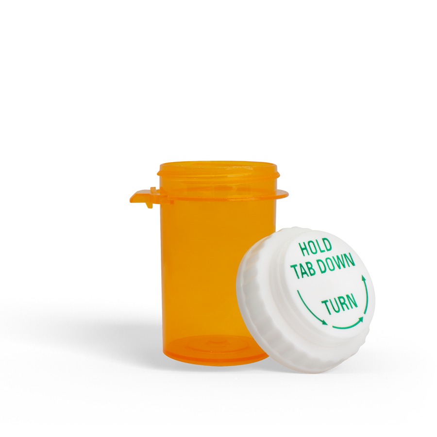 13 Dram Amber Prescription Bottle Spec Sheet