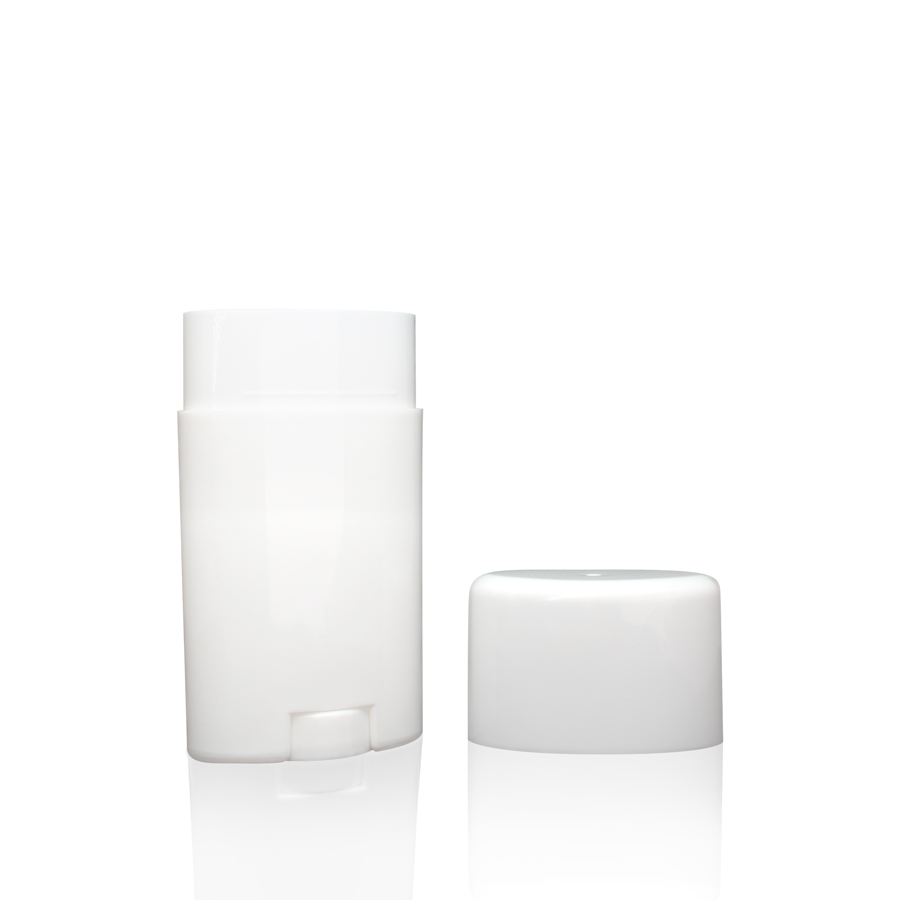 75g Oval White PP Plastic Deodorant Stick with White Flat Top Cap | FH ...
