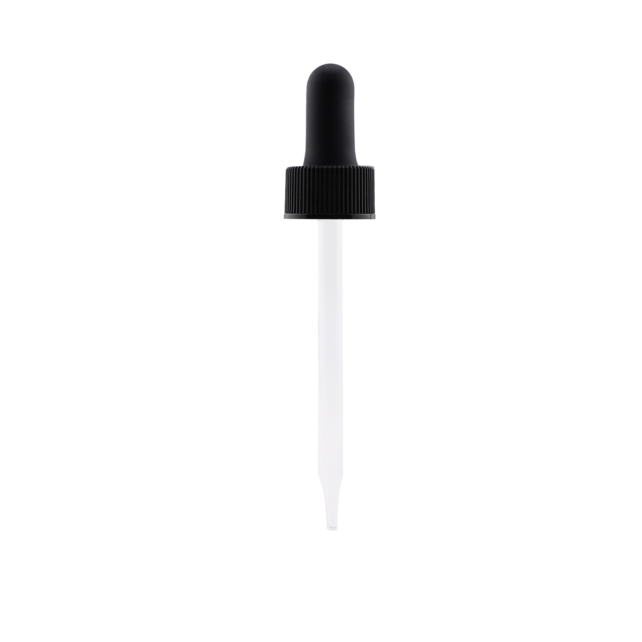 20-400 Black PP Plastic Ribbed Skirt Dropper with Long Bulb 91mm ...