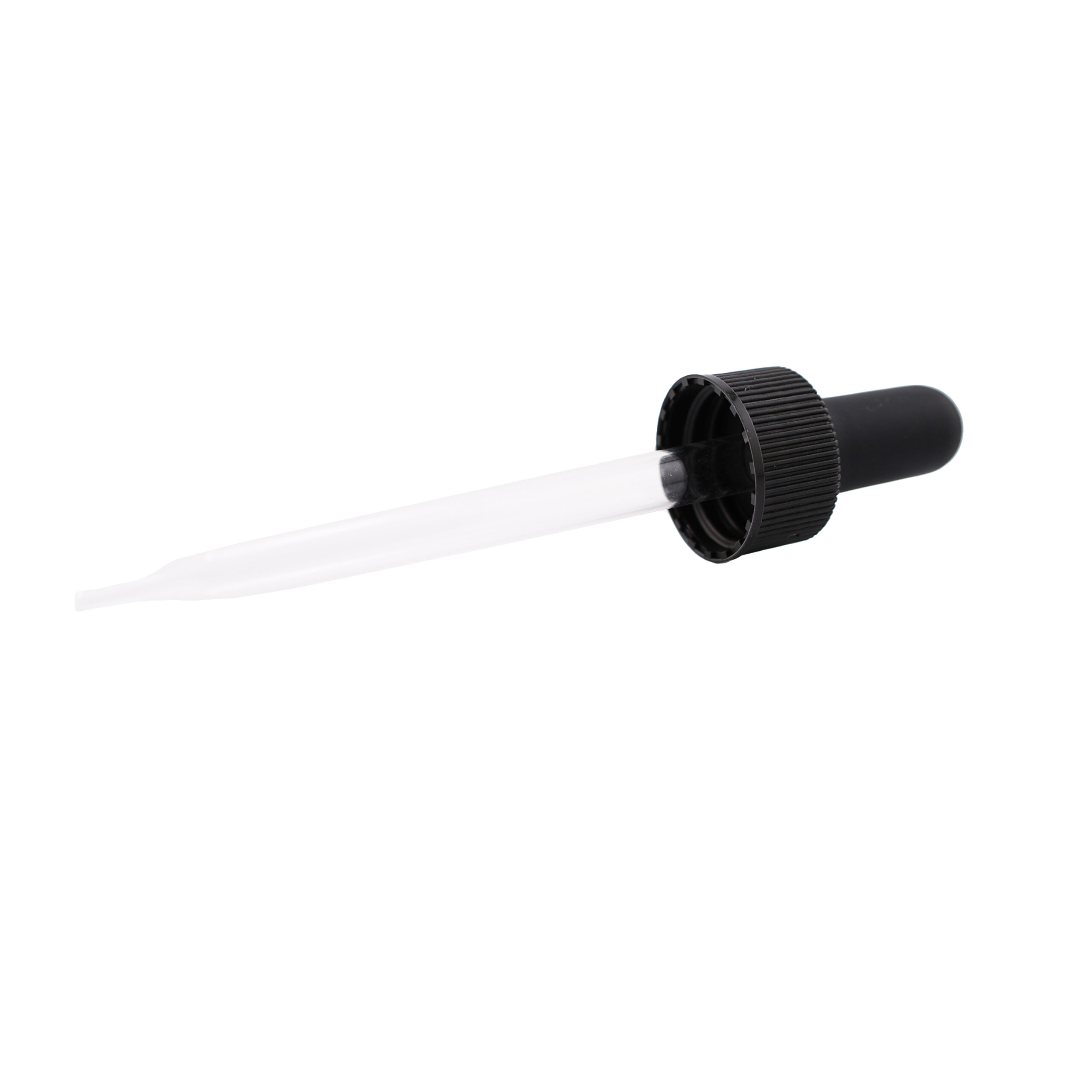 20-400 Black PP Plastic Ribbed Skirt Dropper with Long Bulb 91mm ...